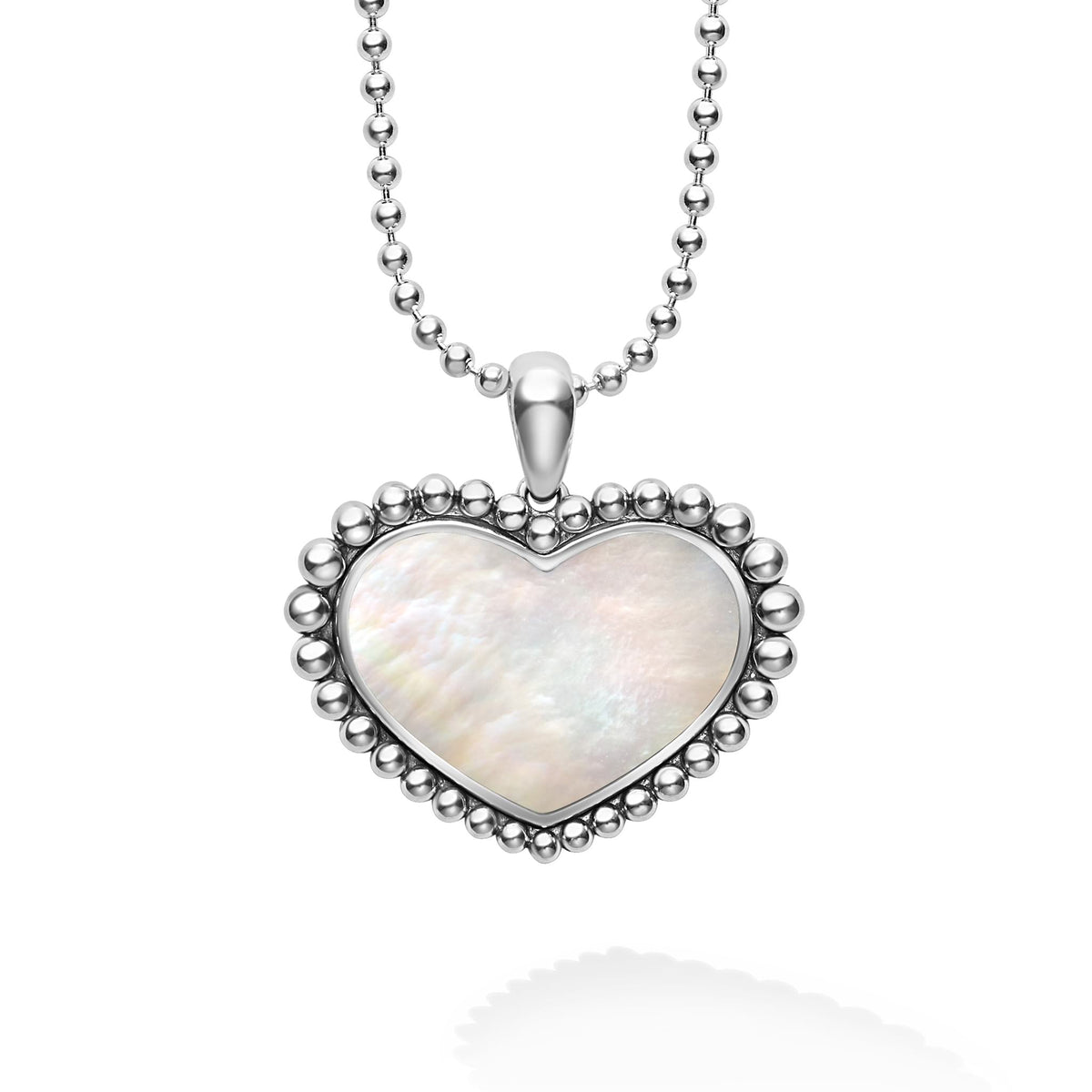 Large Mother of Pearl Heart Pendant Necklace | LAGOS Jewelry