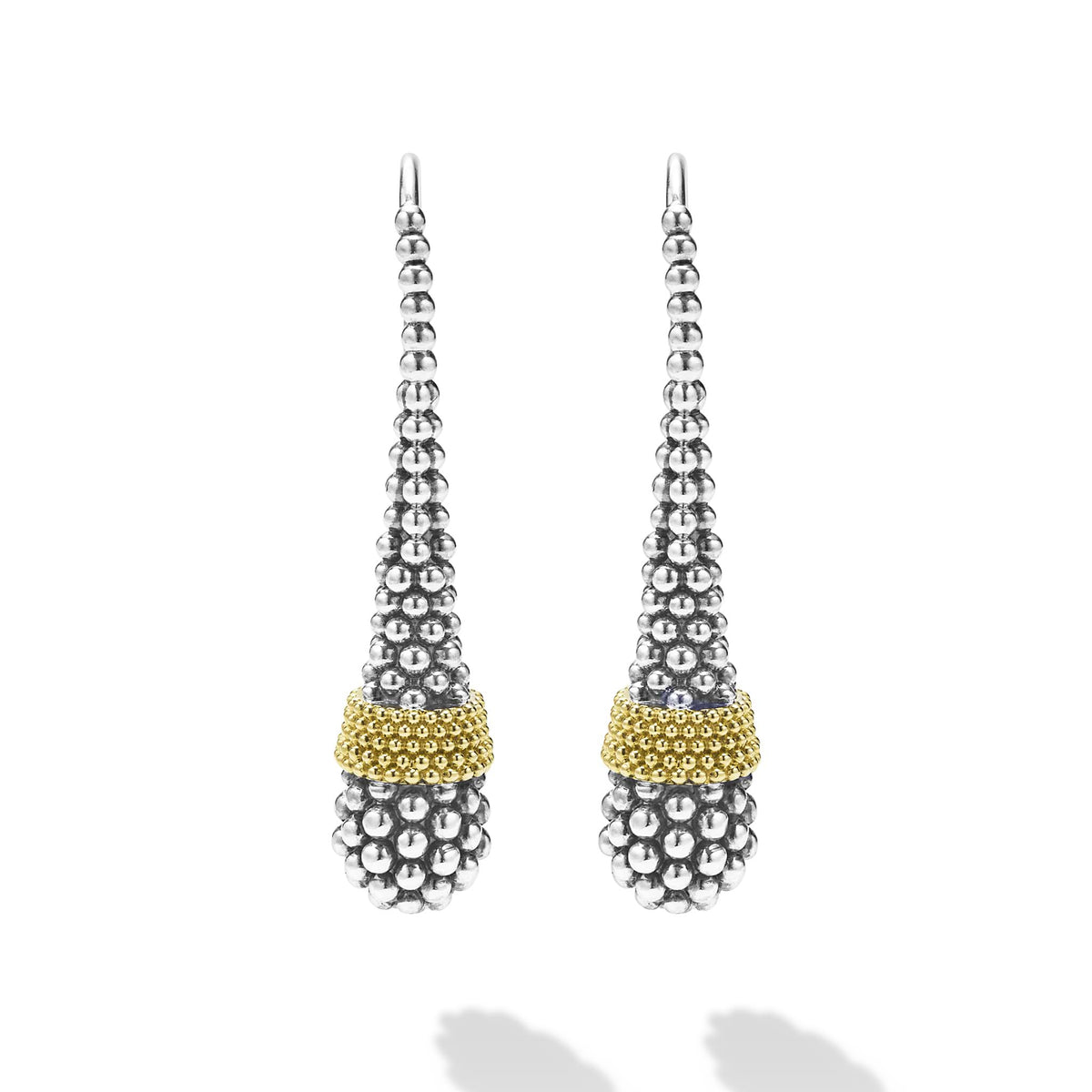 Signature Caviar Two-Tone Caviar Beaded Tear Drop Earrings – LAGOS