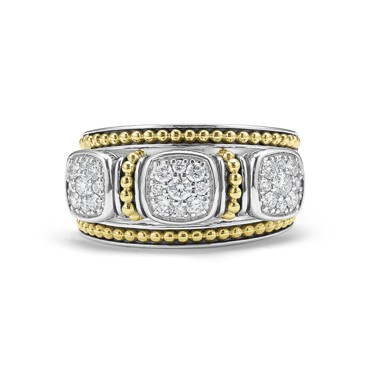 Two-Tone Diamond Stacking Rings | LAGOS Jewelry