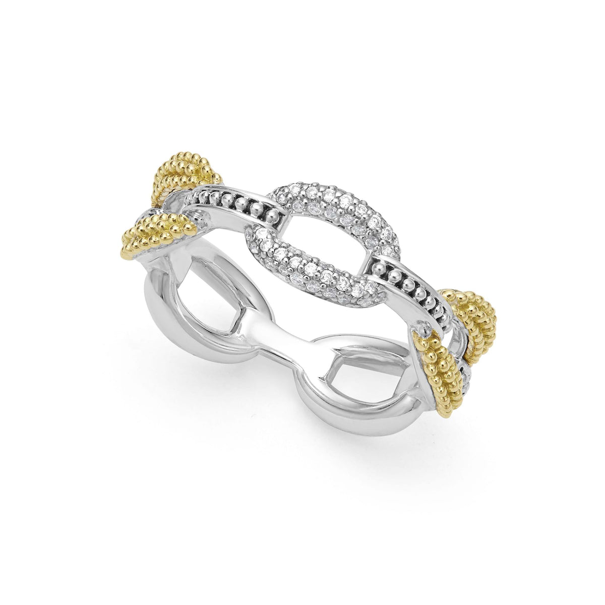 Small Two-Tone Eternity Diamond Ring | LAGOS Jewelry