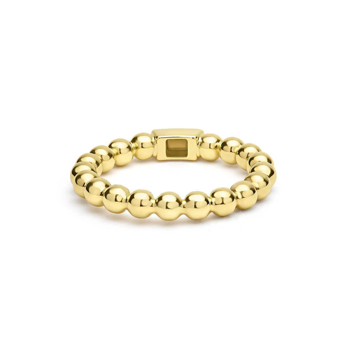 Caviar Gold 18K Gold Caviar Beaded Stacking Ring – LAGOS