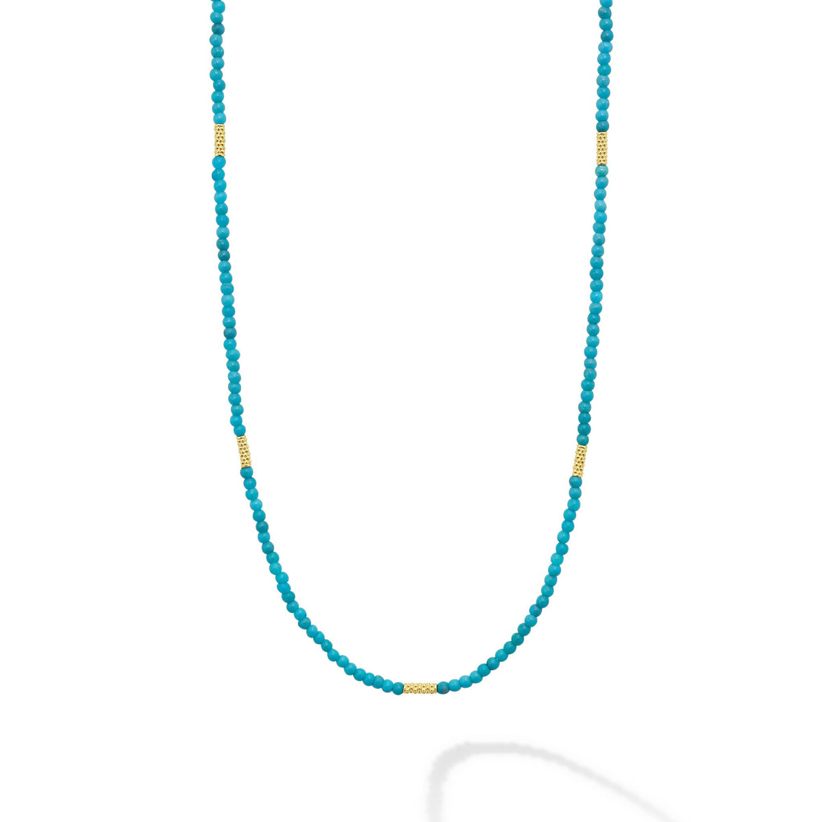 Studio 18K Gold Turquoise Seven Station Necklace – LAGOS