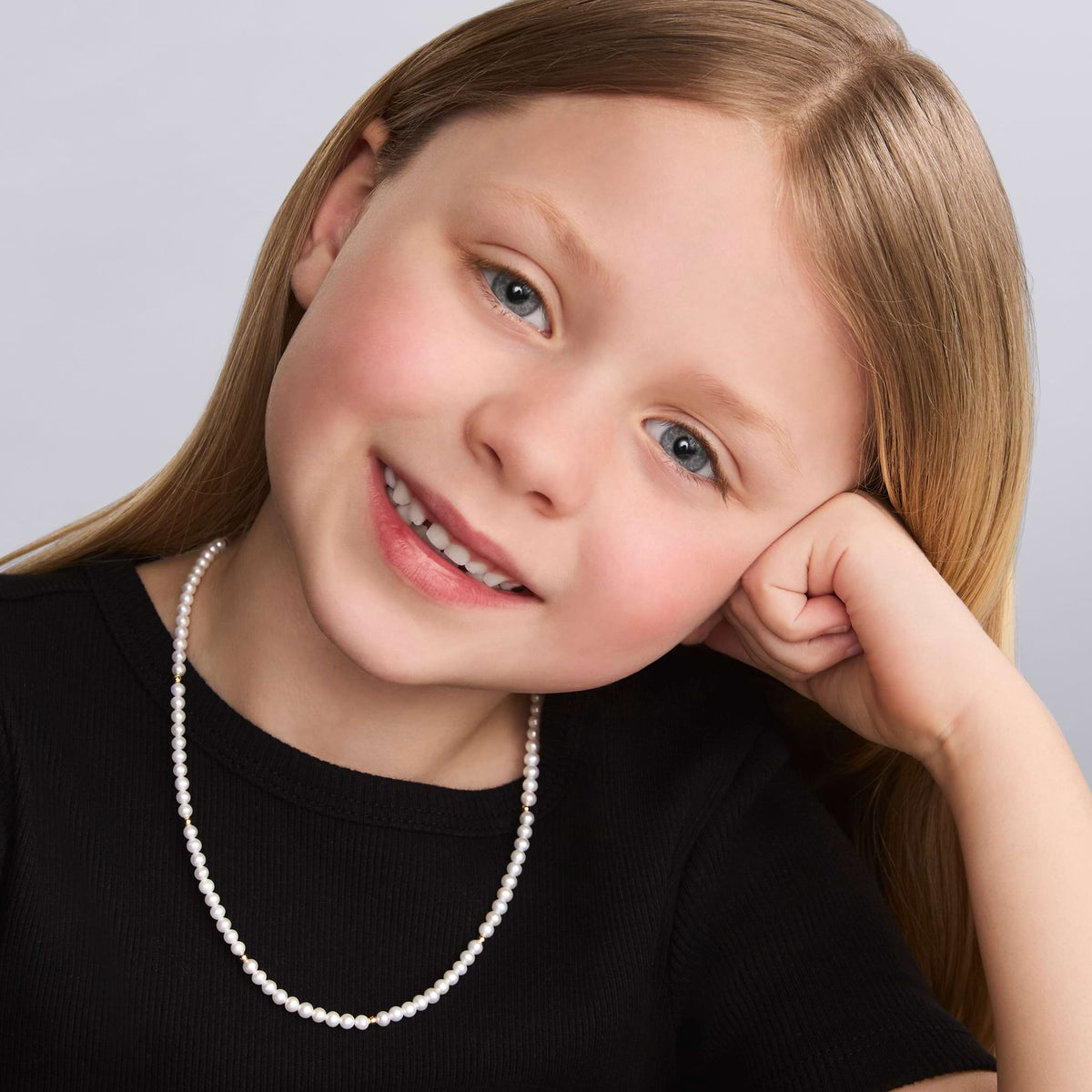 Childs First Gold Station Pearl Necklace | LAGOS Jewelry