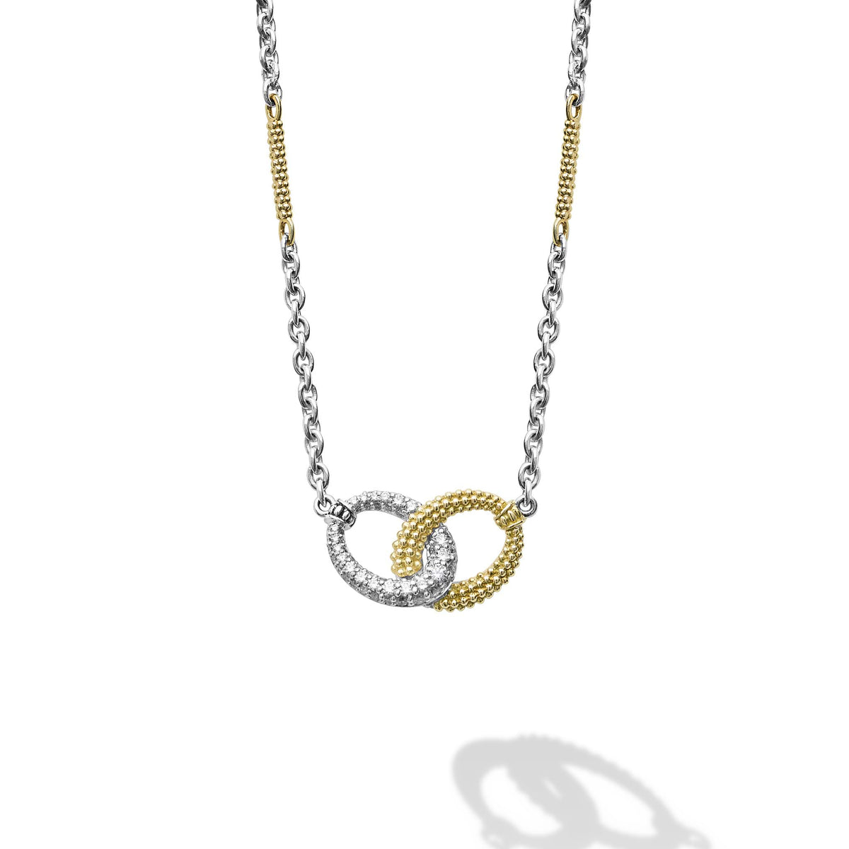 Two-Tone Link Diamond Necklace | LAGOS Jewelry