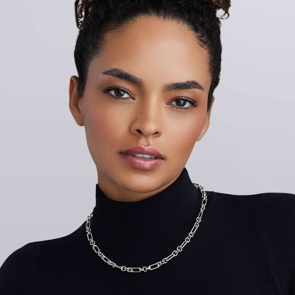 Signature Caviar Petite Sterling Silver Caviar Link Necklace – LAGOS