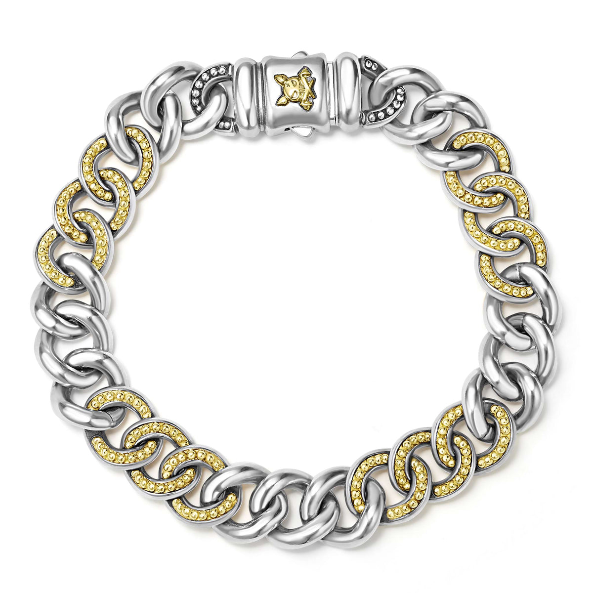 Two-Tone Curb Chain Bracelet | 12mm | LAGOS Jewelry
