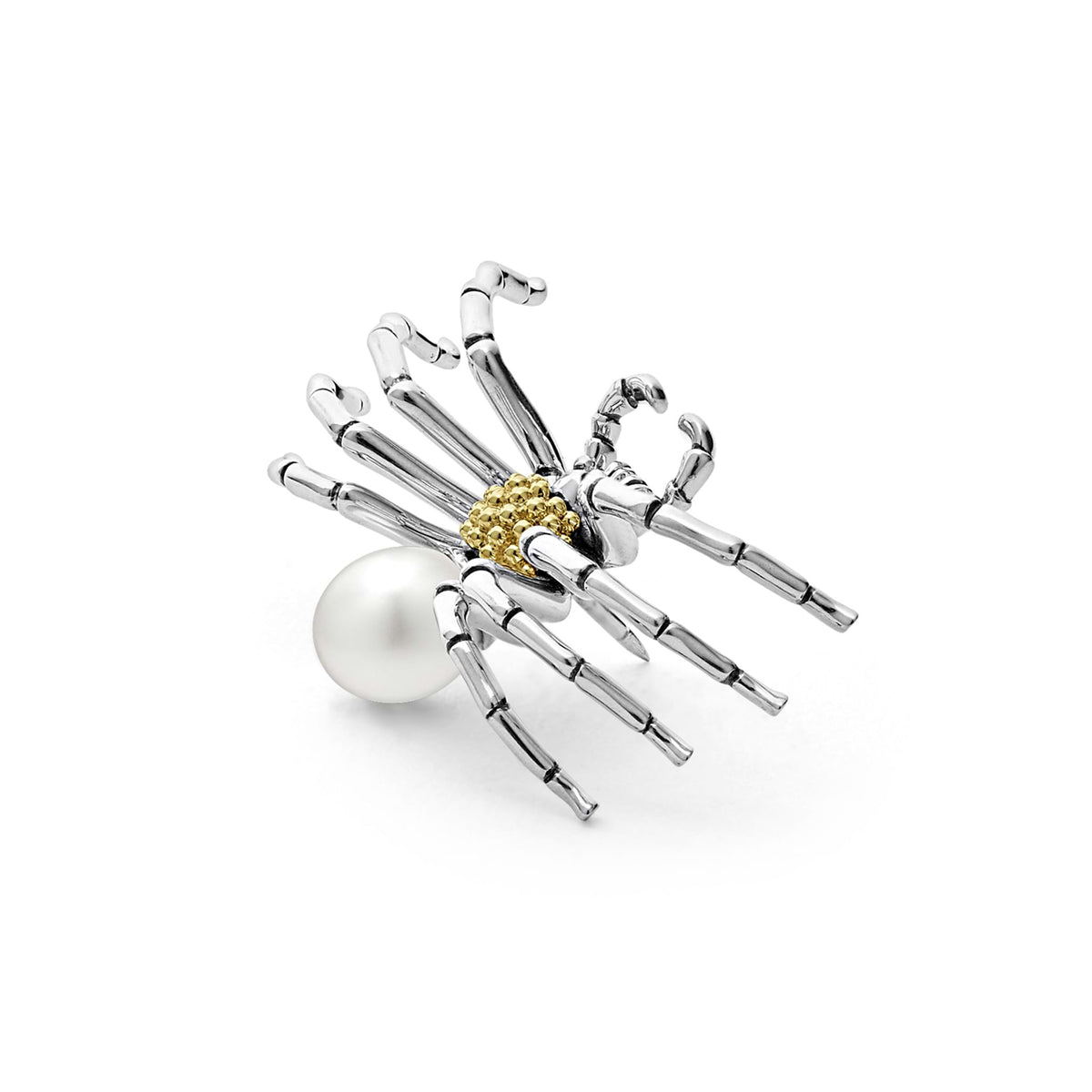 Two Tone Pearl Spider Pin | LAGOS Jewelry