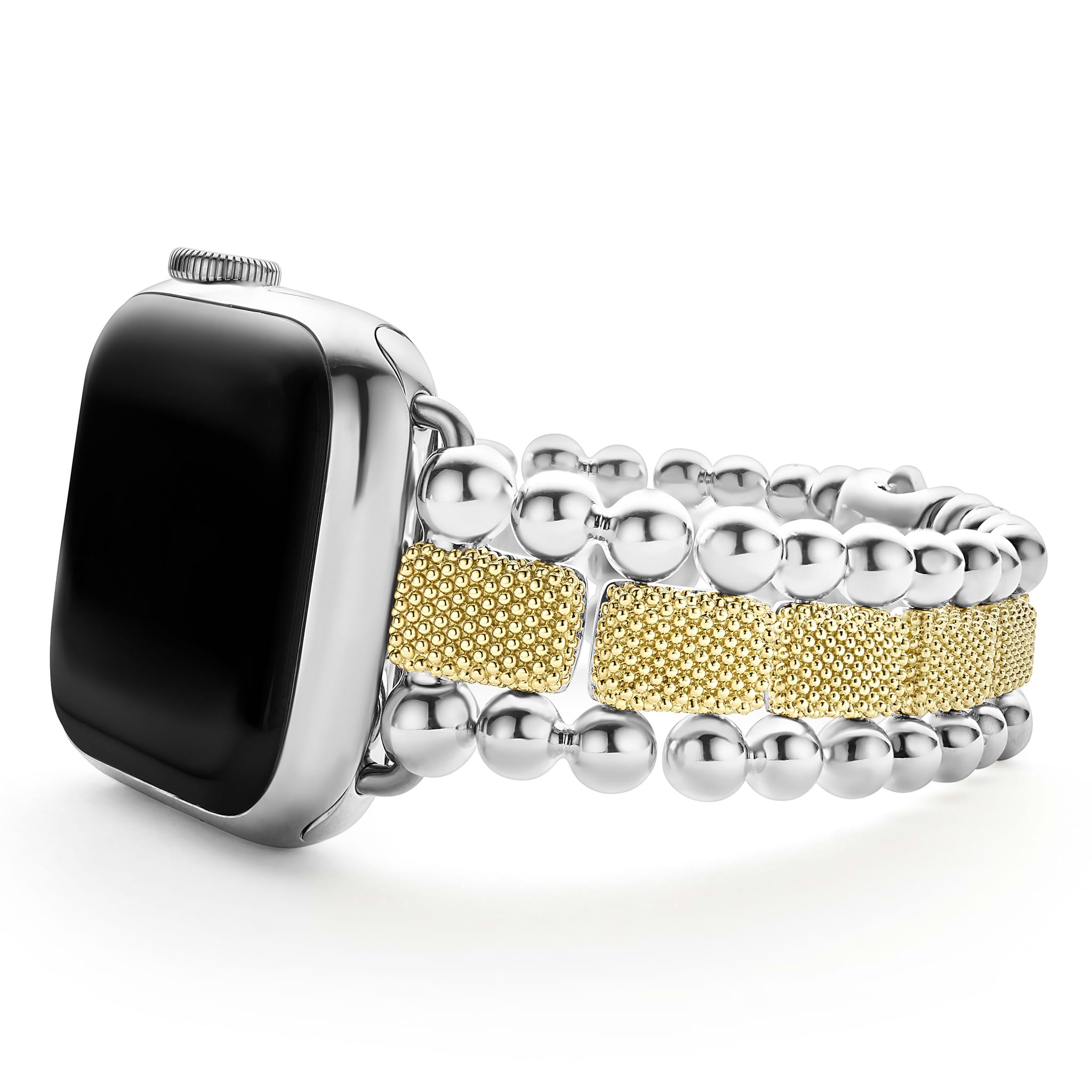 Smart Caviar 18K Gold and Sterling Silver Caviar Beaded Watch Bracelet ...
