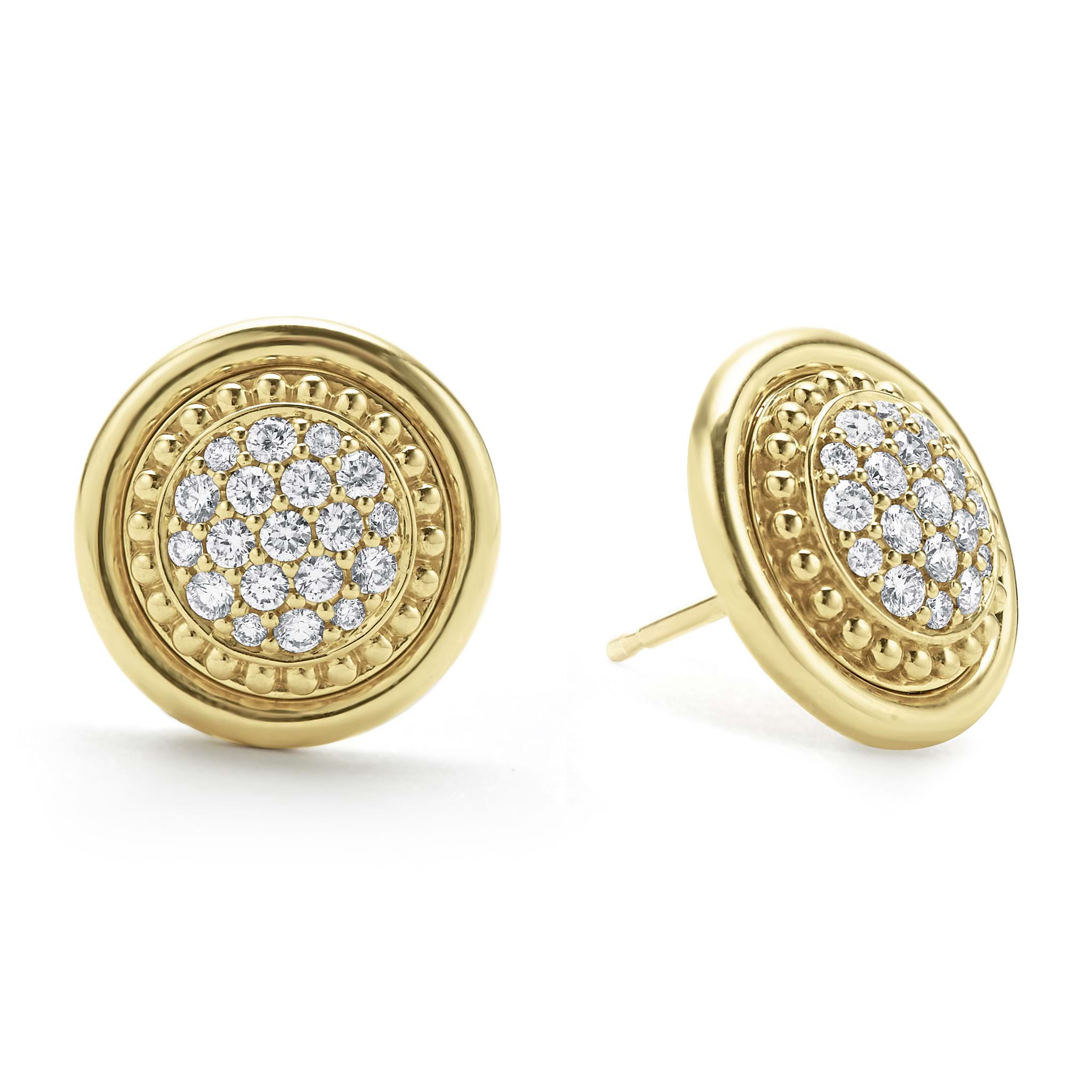 Meridian 18K Gold Diamond Stud Earrings – LAGOS