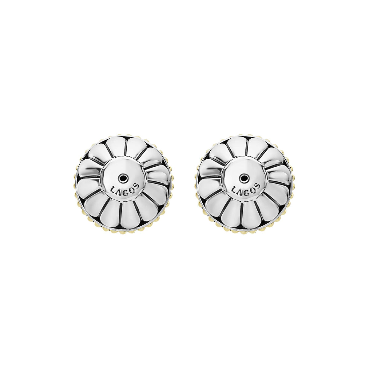 Two-Tone Fluted Earring Backs | LAGOS Jewelry