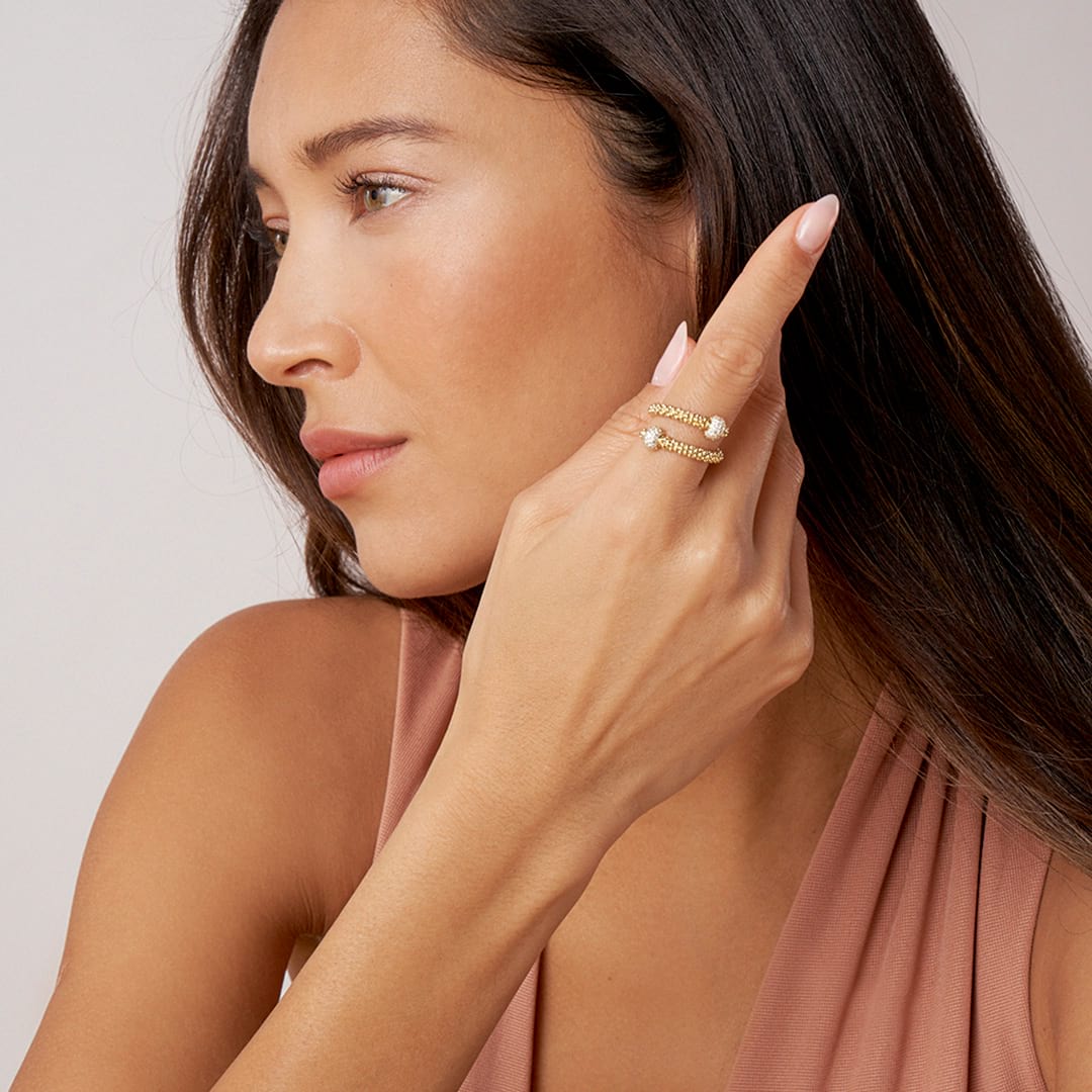 18K Gold Diamond Ball Wrap Ring | LAGOS Jewelry