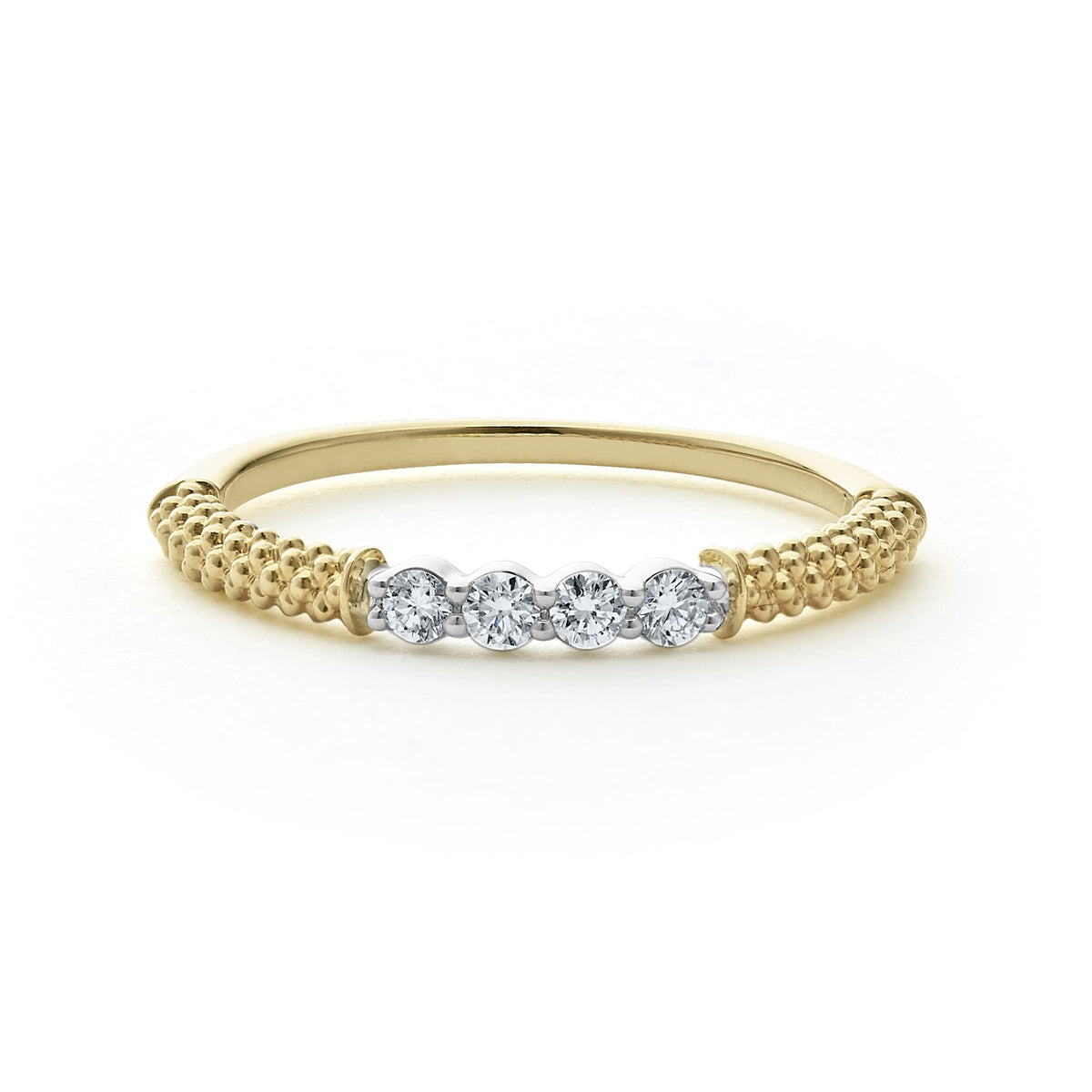 18K Gold Superfine Diamond Stacking Ring | LAGOS Jewelry