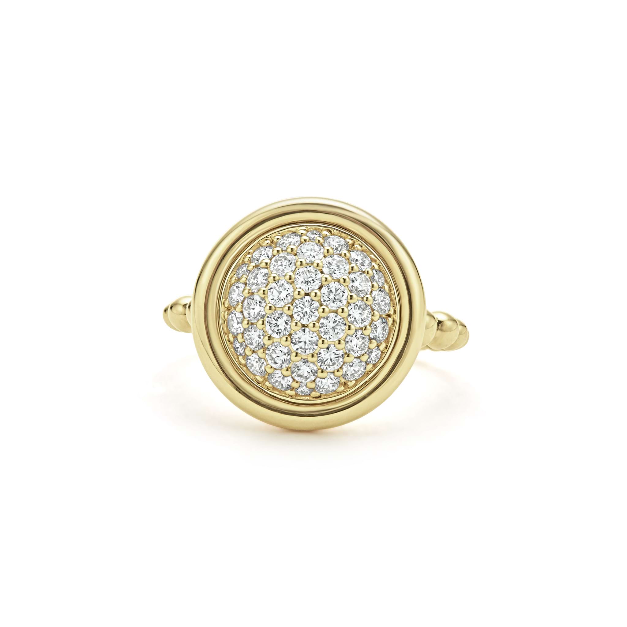 Meridian 18K Gold Circle Diamond Ring – LAGOS