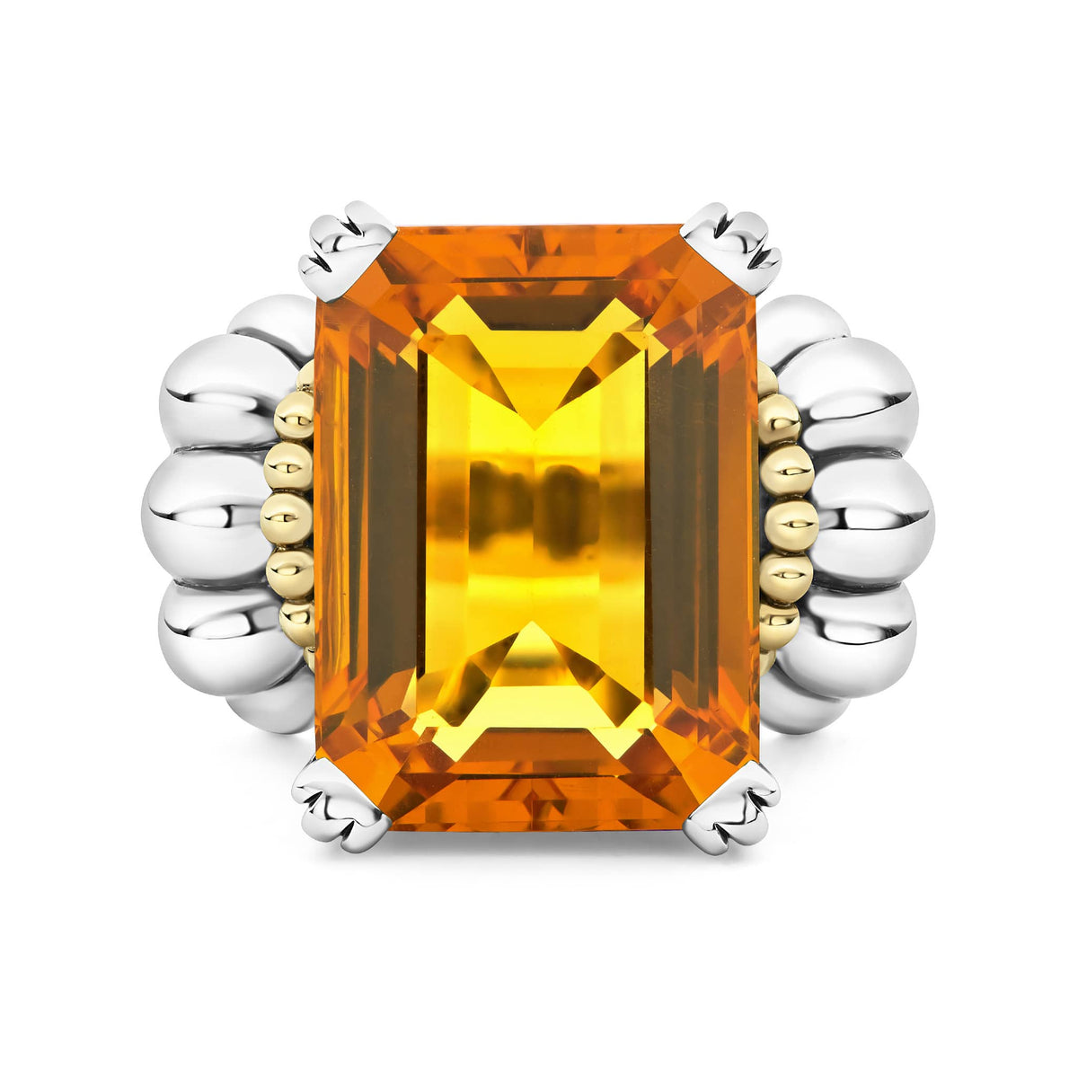 Extra Large Emerald-Cut Citrine Ring | LAGOS Jewelry