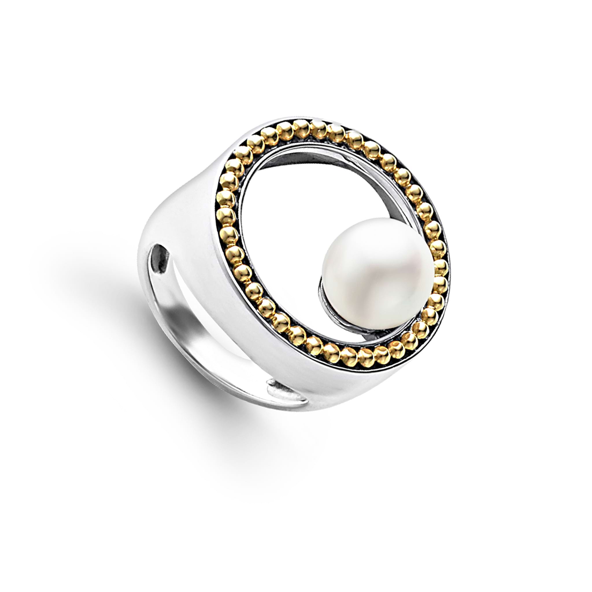 Luna Circle Pearl Statement Ring – LAGOS