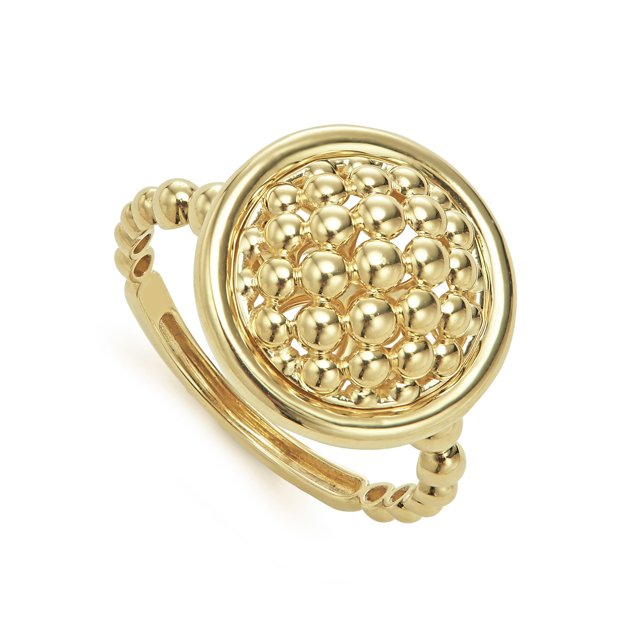 Meridian 18K Gold Caviar Ring – LAGOS