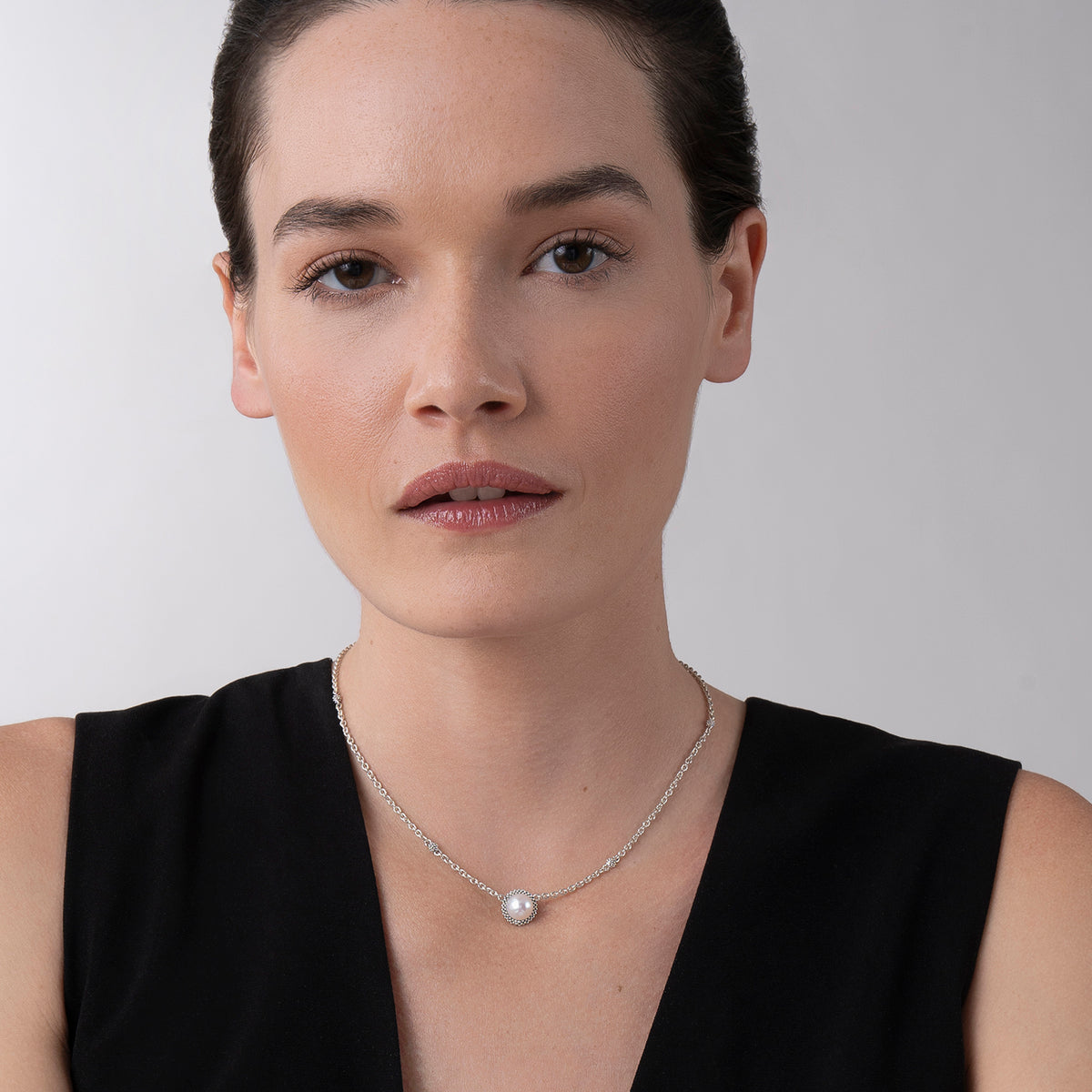 Buy Sterling Silver Caviar Pearl Pendant Necklace Online – LAGOS
