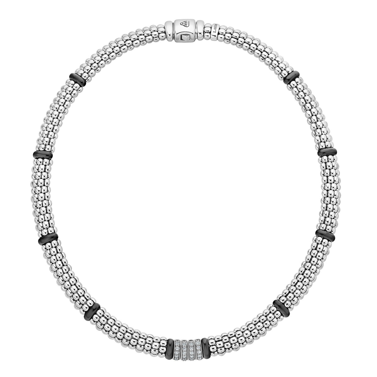 Four Station Diamond Caviar Necklace | LAGOS Jewelry