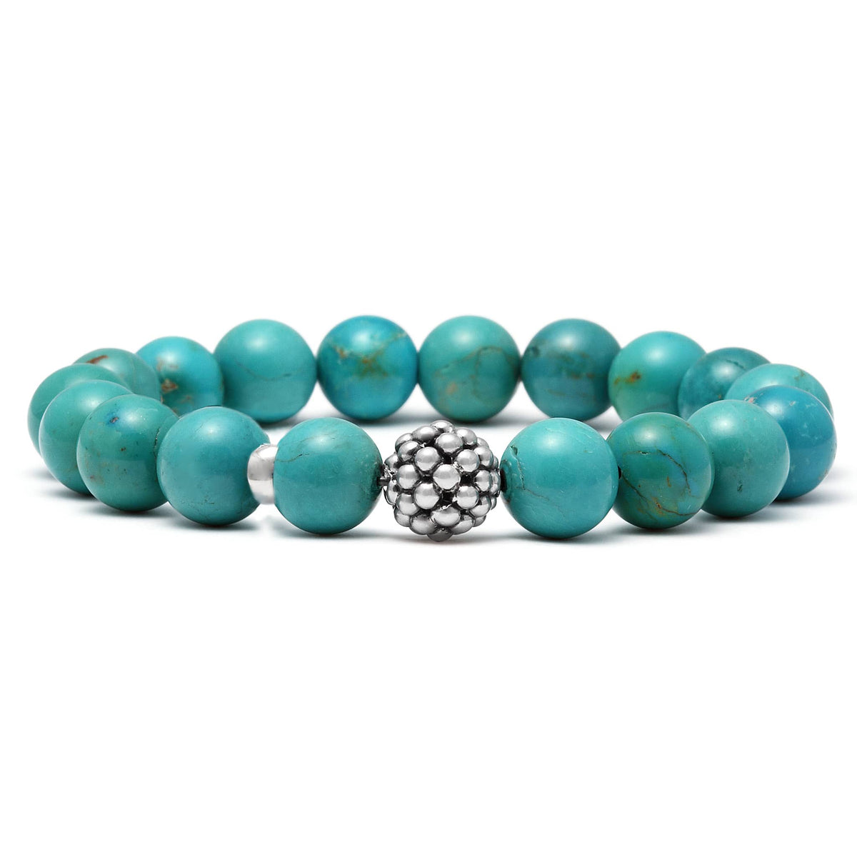 Turquoise Silver Station Bead Bracelet | LAGOS Jewelry