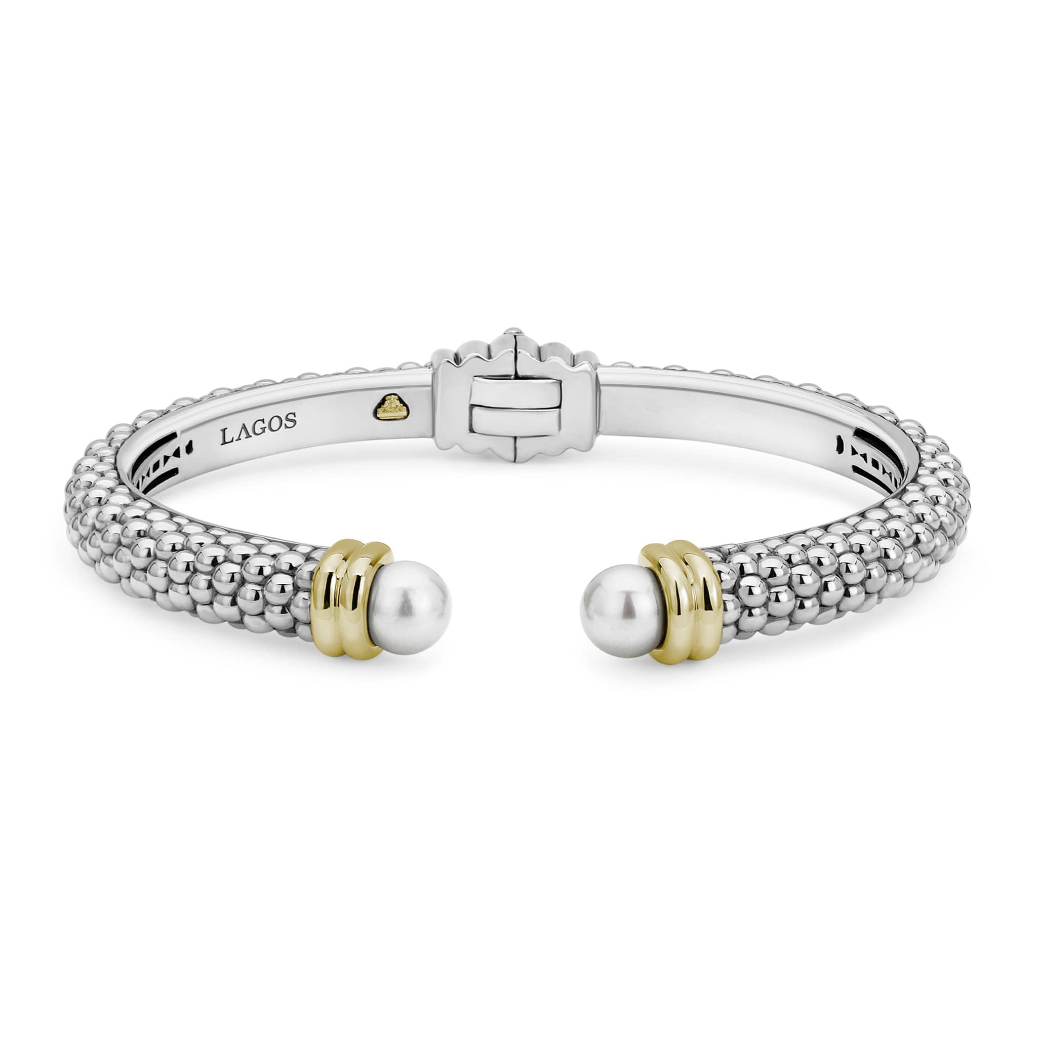 Lagos Luna Pearl Cuff Bracelet Gold